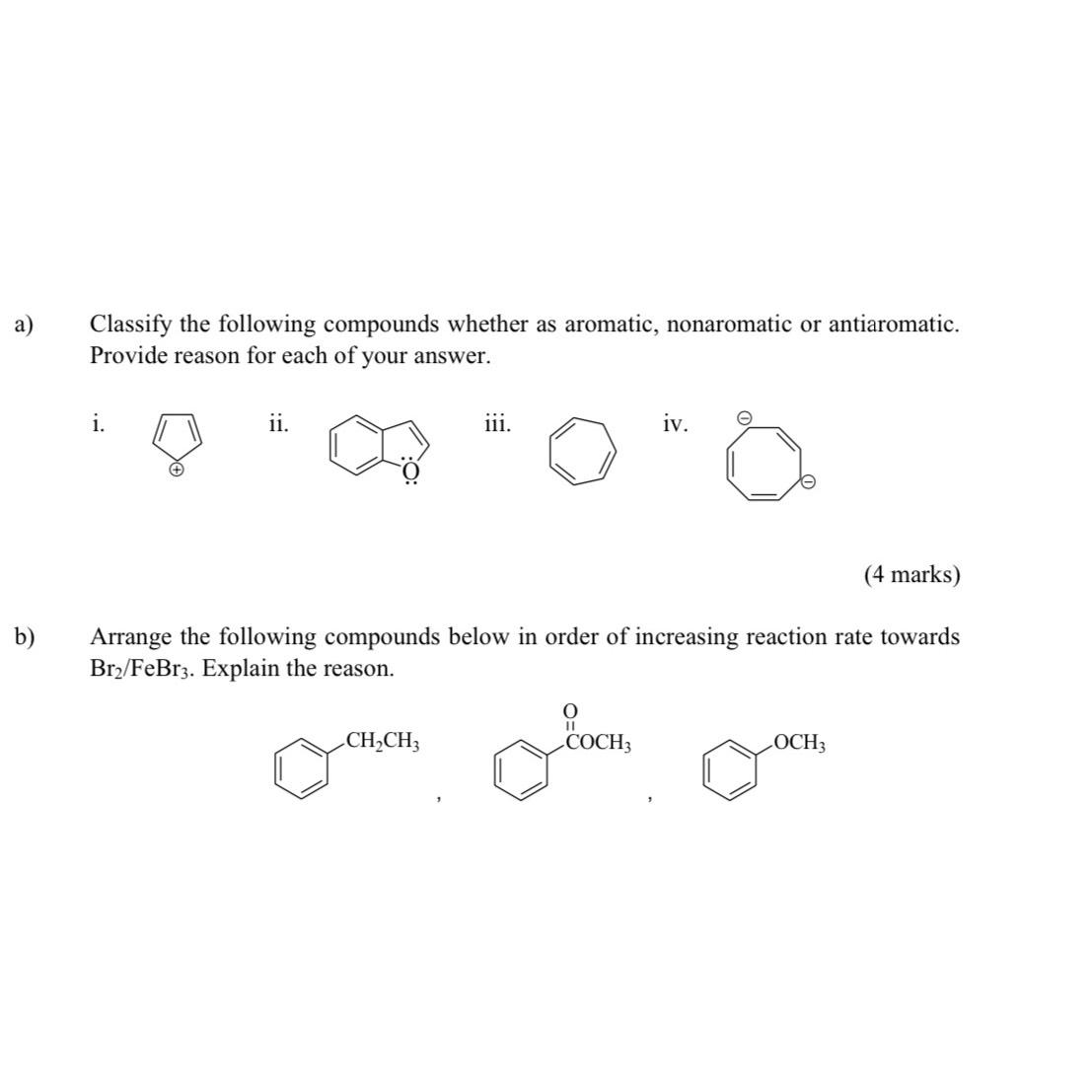 Solved a) ﻿Classify the following compounds whether as | Chegg.com