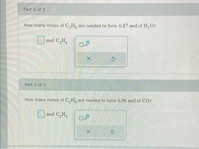 Solved Use the balanced equation for the incomplete | Chegg.com
