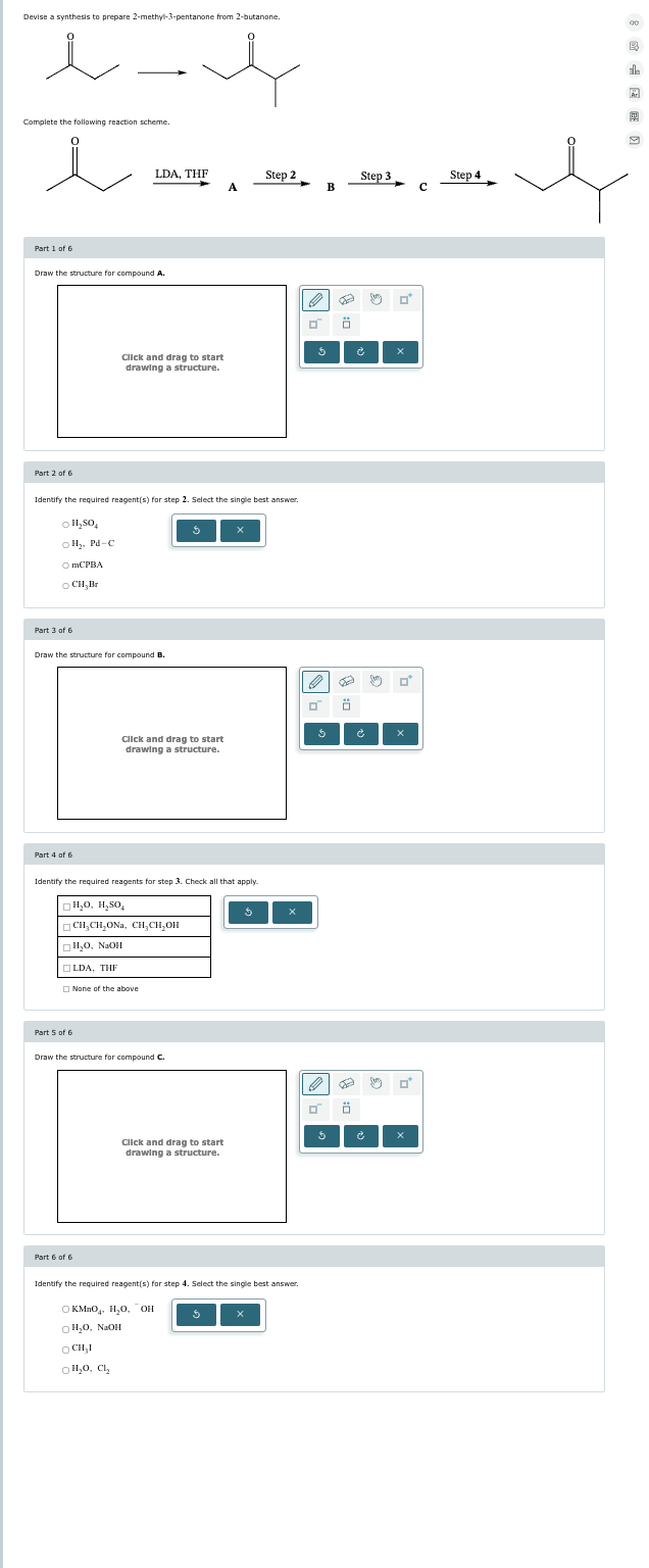 Solved Complete the following reaction scheme.Part | Chegg.com