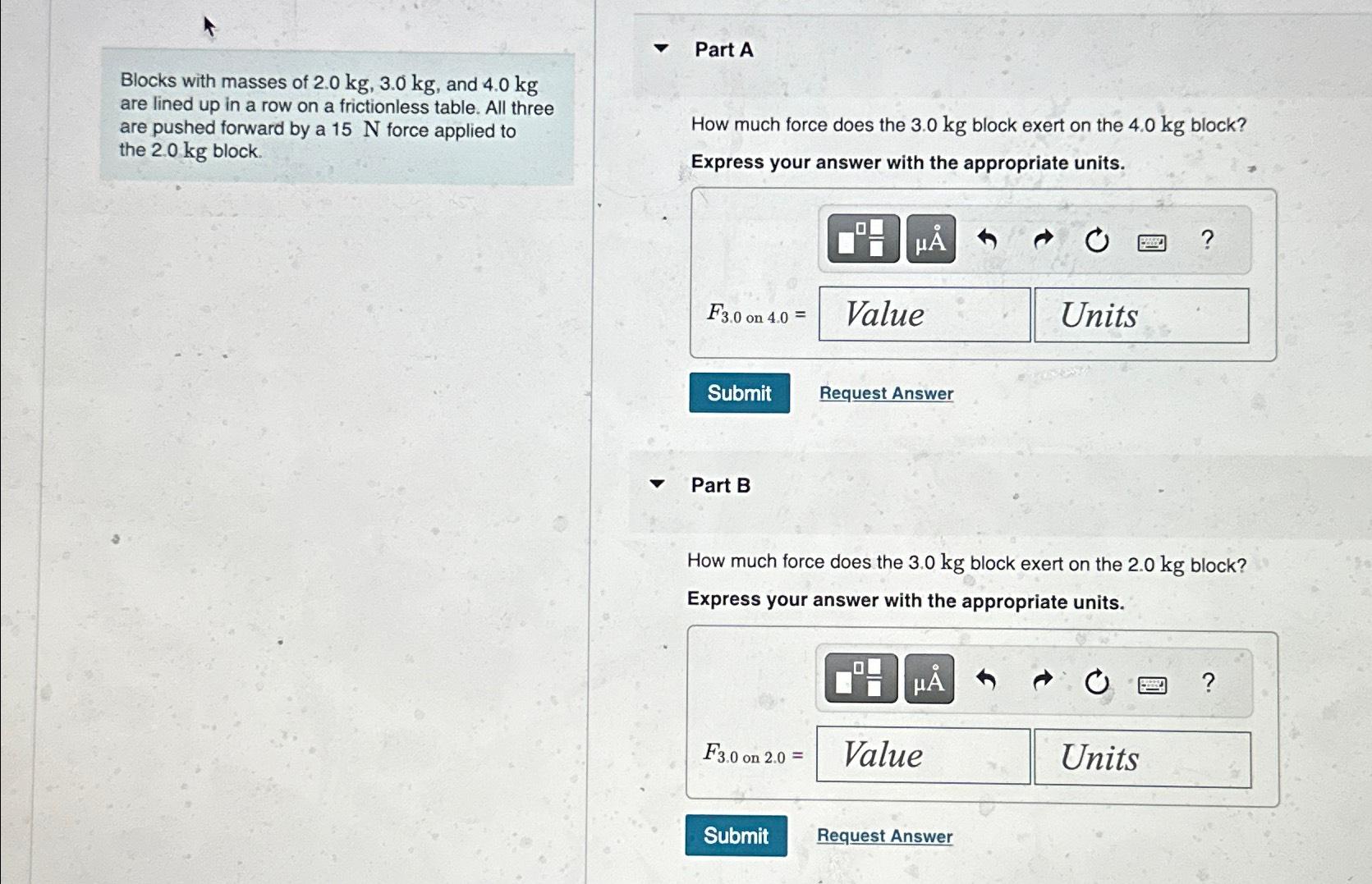 Solved Blocks with masses of 2.0kg,3.0kg, ﻿and 4.0kg ﻿are | Chegg.com