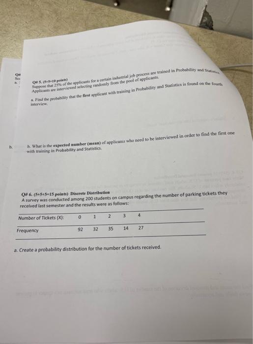 Solved Q4 5. (5+5-10 poinb) Suppose thal 25\% of the | Chegg.com