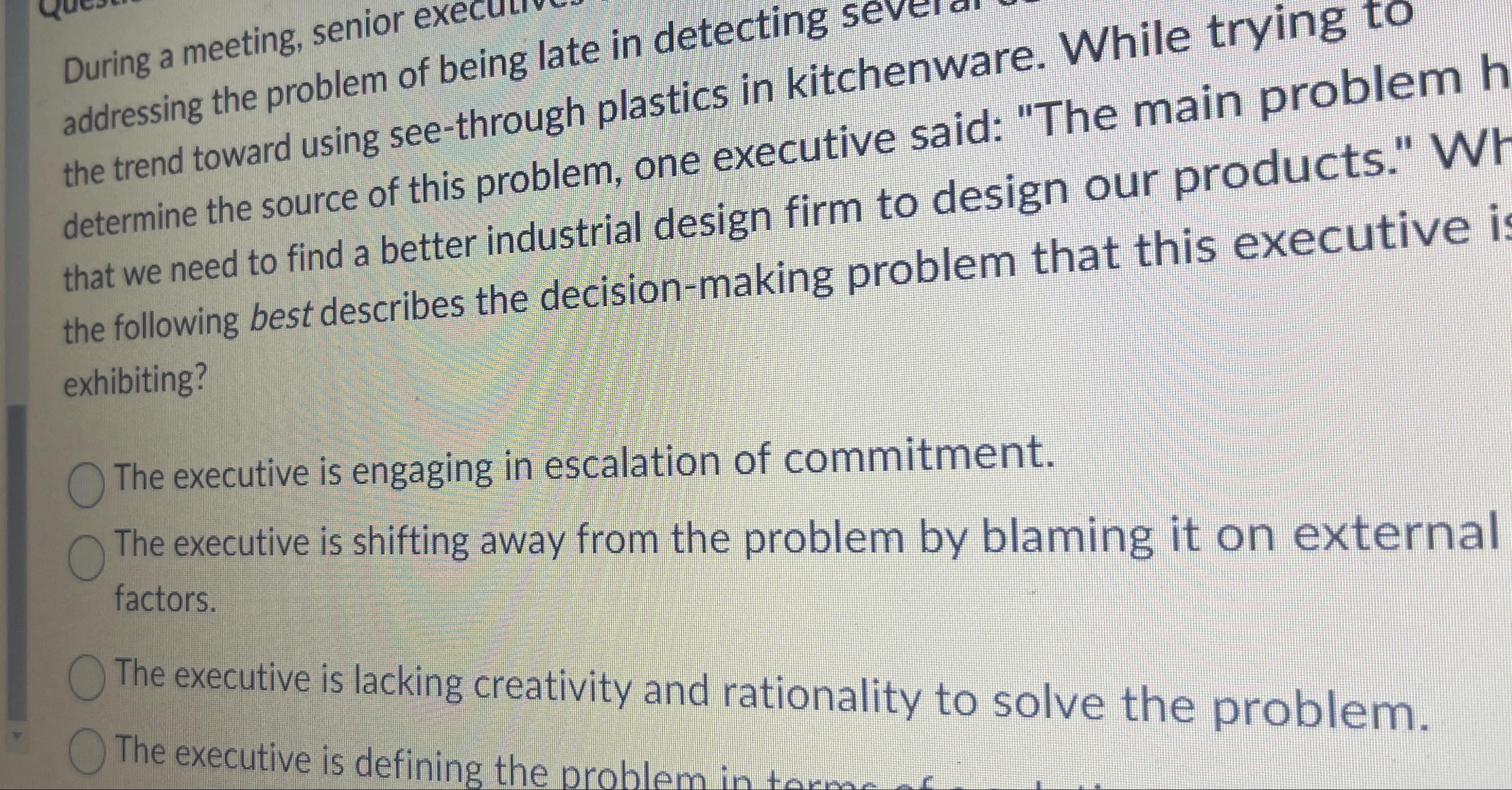 Solved addressing the problem of being late in detics in | Chegg.com