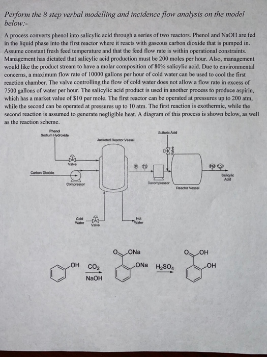 Perform the 8 step verbal modelling and incidence | Chegg.com