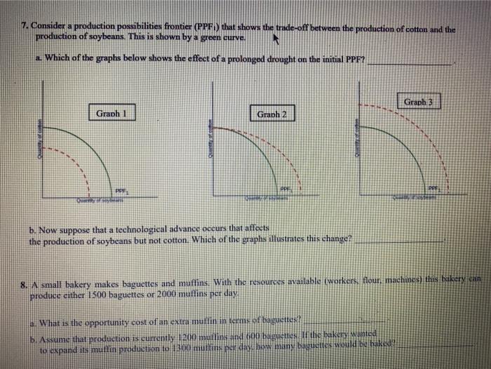 Solved 7. Consider a production possibilities frontier (PPF) | Chegg.com Solved 7. Consider a production possibilities frontier (PPF) | Chegg.com