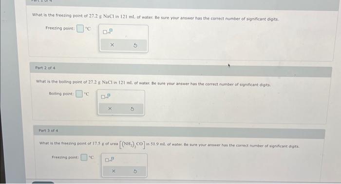 Solved What are the freezing point and boiling points of the | Chegg.com