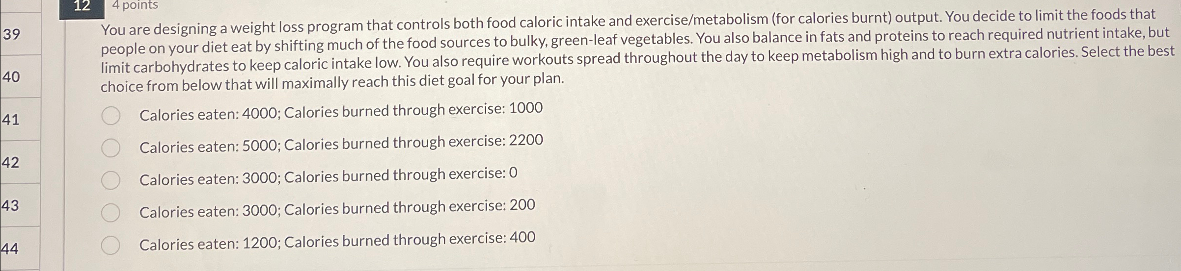 394 ﻿pointsYou are designing a weight loss program | Chegg.com