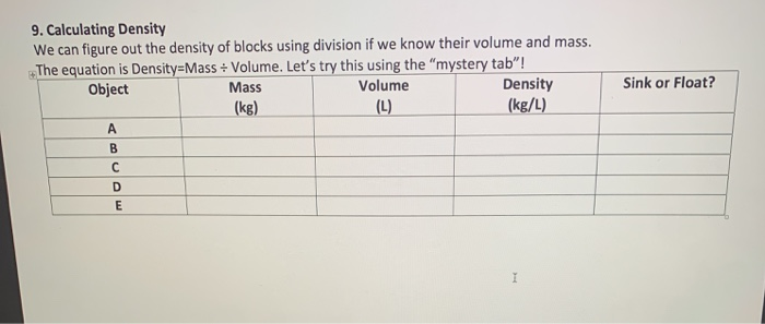 Solved Draw our Density scale on the class whiteboard: High | Chegg.com