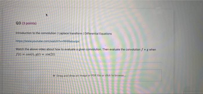 Solved Q3 (3 points) Introduction to the convolution | | Chegg.com