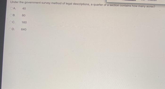 Solved In a platted subdivision, the legal description most | Chegg.com