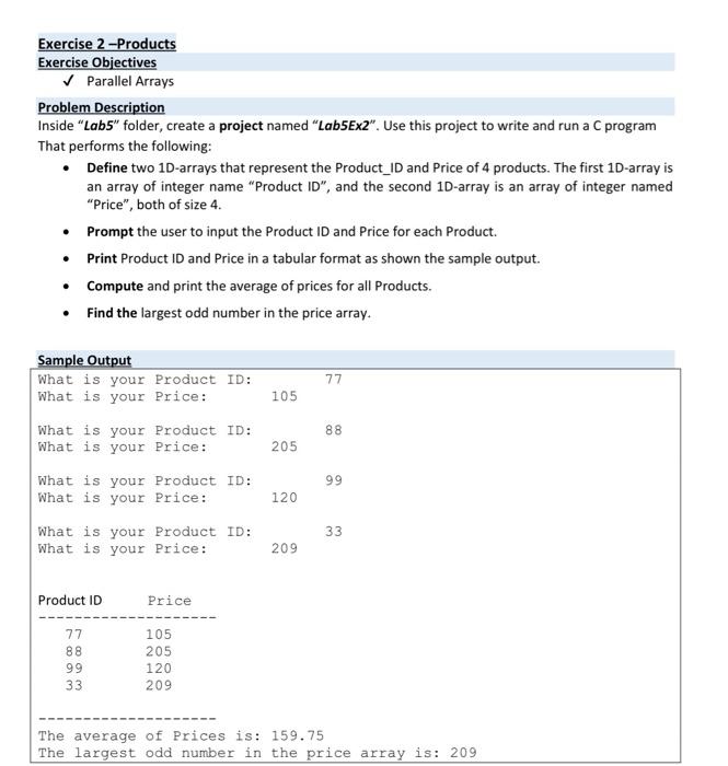 Solved Exercise 2-Products Exercise Objectives Parallel | Chegg.com