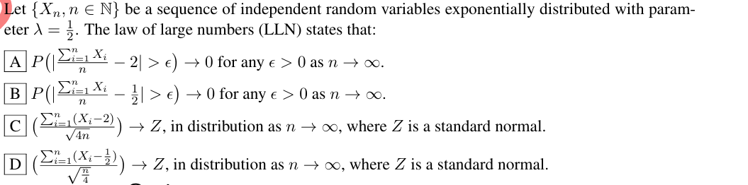 Solved Let {xn,ninN} ﻿be a sequence of independent random | Chegg.com