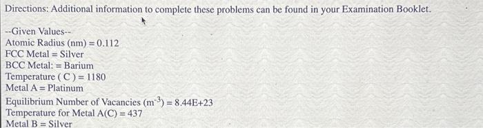 Solved Directions: Additional information to complete these | Chegg.com