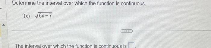 Solved Determine the interval over which the function is | Chegg.com