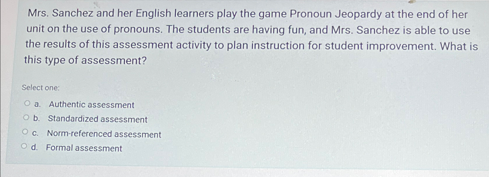 Solved Mrs. ﻿Sanchez and her English learners play the game | Chegg.com