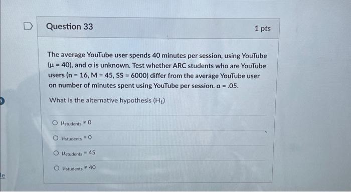 Solved [Example continued...] The average YouTube user | Chegg.com