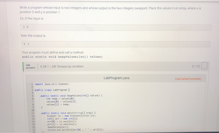  Solved Write Program Whose Input Two Integers Whose Output Two 