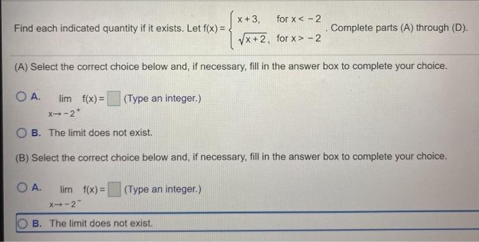 Solved Find each indicated quantity if it exists. Let f(x) = | Chegg.com