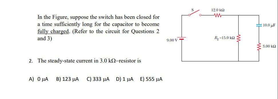 Solved In the Figure, suppose the switch has been closed for | Chegg.com