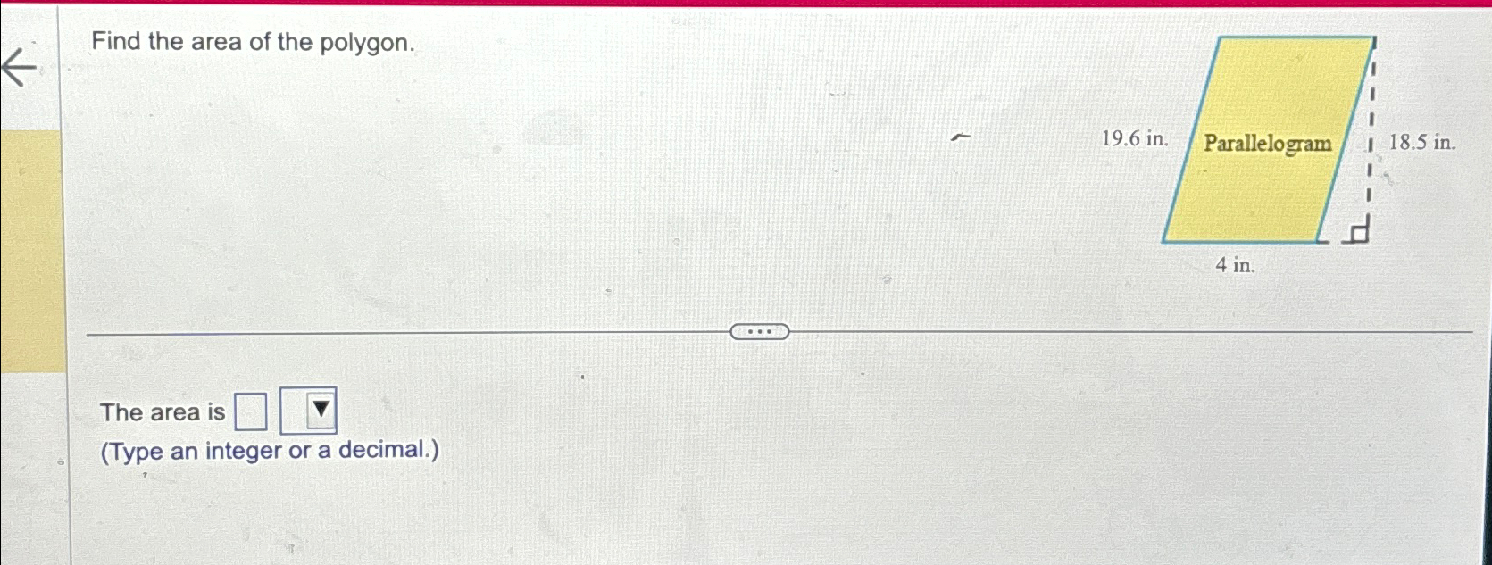 Solved Find the area of the polygon.The area is(Type an | Chegg.com