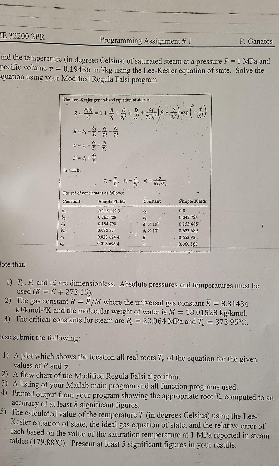 Solved find the temperature of saturated steam at a pressure | Chegg.com