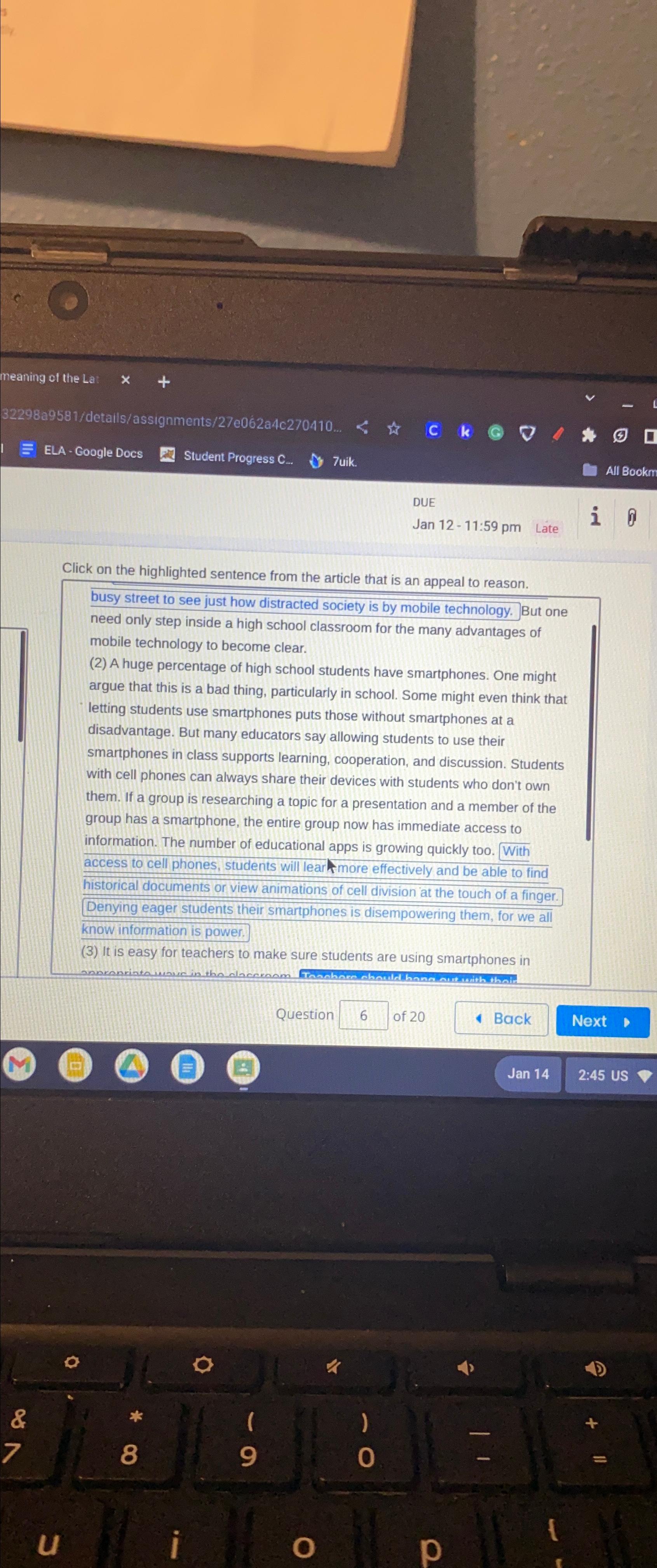 Solved 32298a9581/details/assignments/27e062a4c270410ELA - | Chegg.com