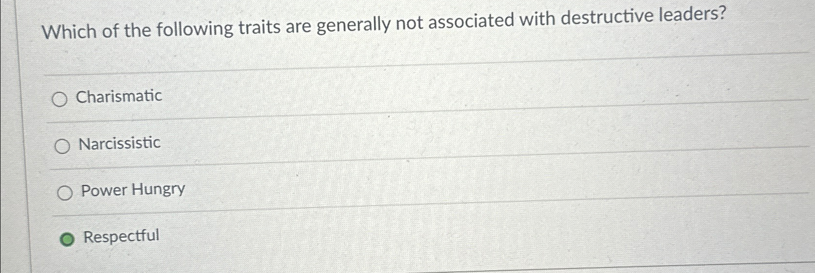 Solved Which of the following traits are generally not | Chegg.com