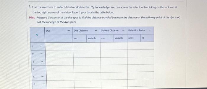 Solved 2. Use the ruler tool to collect data to calculate | Chegg.com