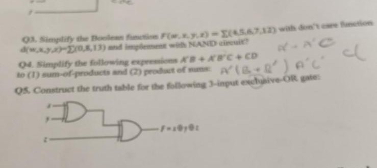 Solved d(ω,x,y,2)-2(0,8,13) ﻿end implement weth NAND | Chegg.com