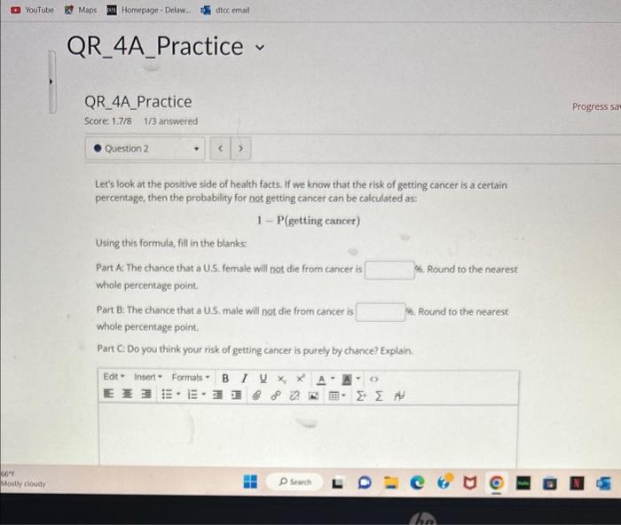 Let's look at the positive side of health facts. If | Chegg.com