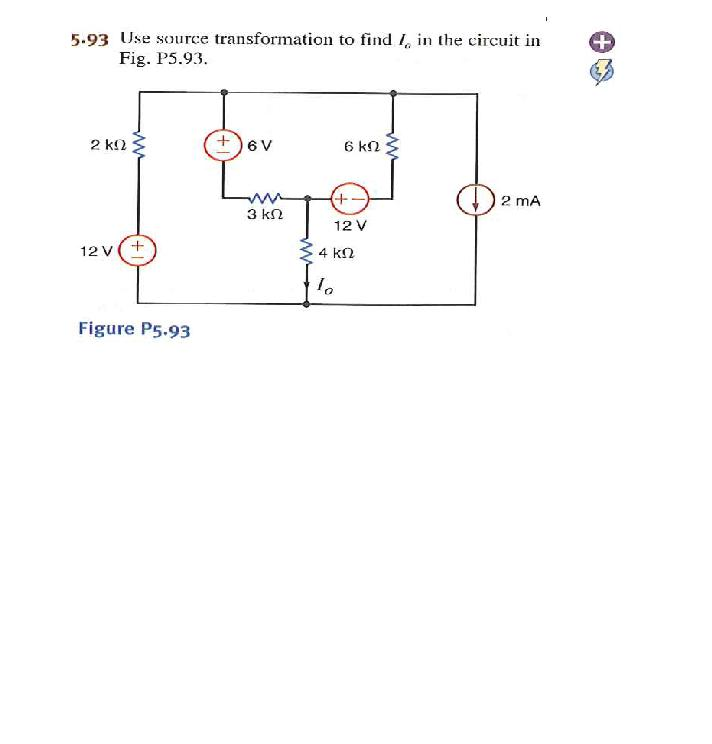 Solved Use Source Transformation To Find Io In The Circuit 5889