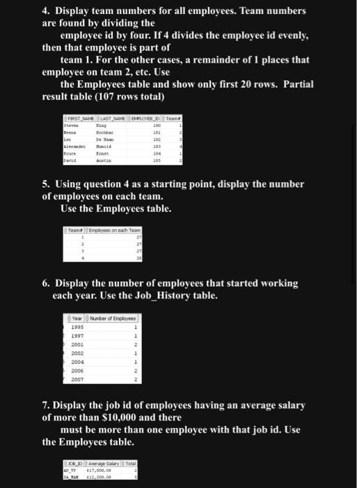 Solved 8. Using a NATURAL JOIN, join the tables Regions and | Chegg.com