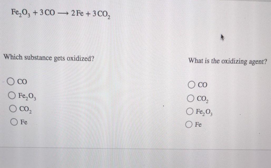 Solved Identify the oxidized substance and the oxidizing | Chegg.com