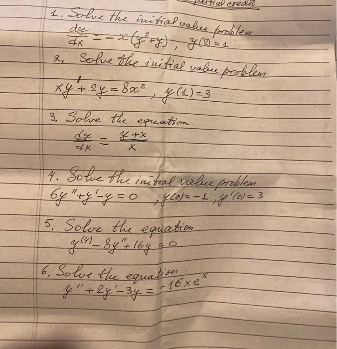 Solved need help with my differential equations homework. i | Chegg.com