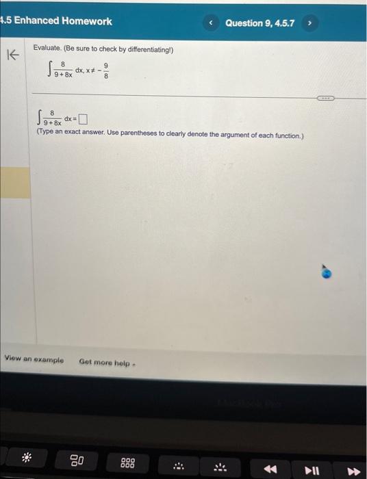 Solved Evaluate. (Be sure to check by differentiatingl) | Chegg.com