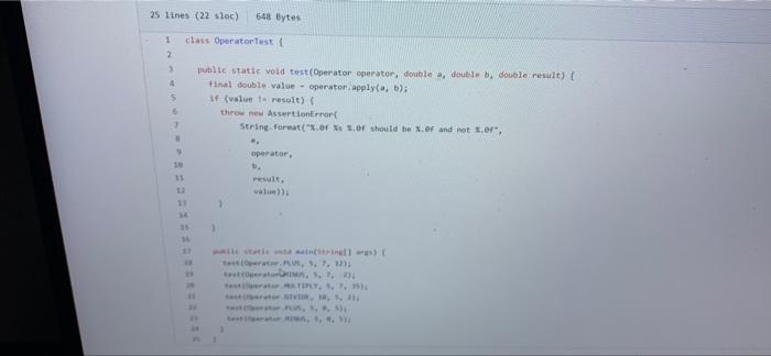 Below is an example of an Operator enum that uses | Chegg.com