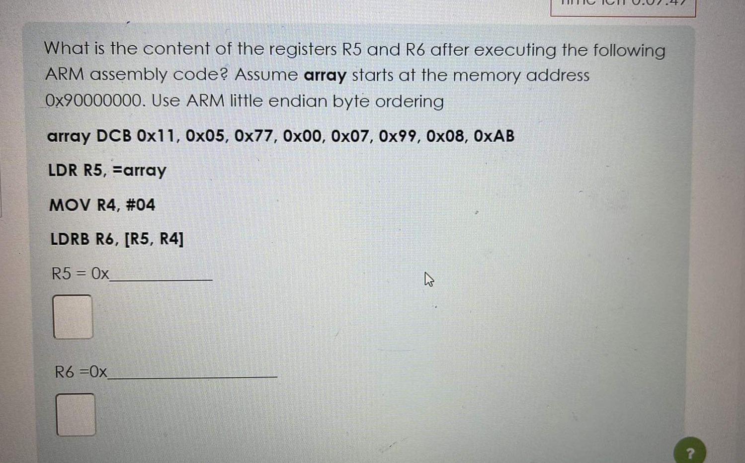 Solved What is the content of the registers R5 ﻿and R6 | Chegg.com