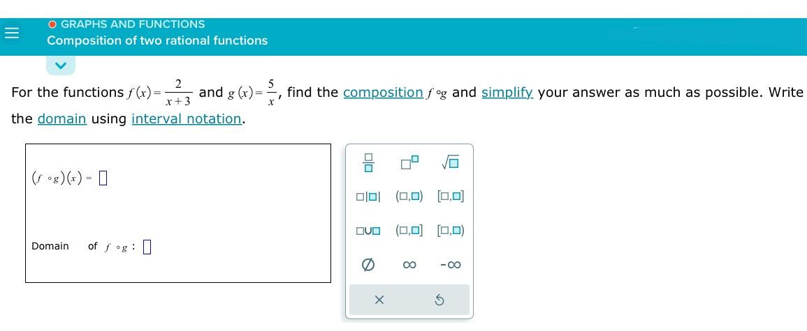 Solved O GRAPHS AND FUNCTIONSComposition of two rational | Chegg.com