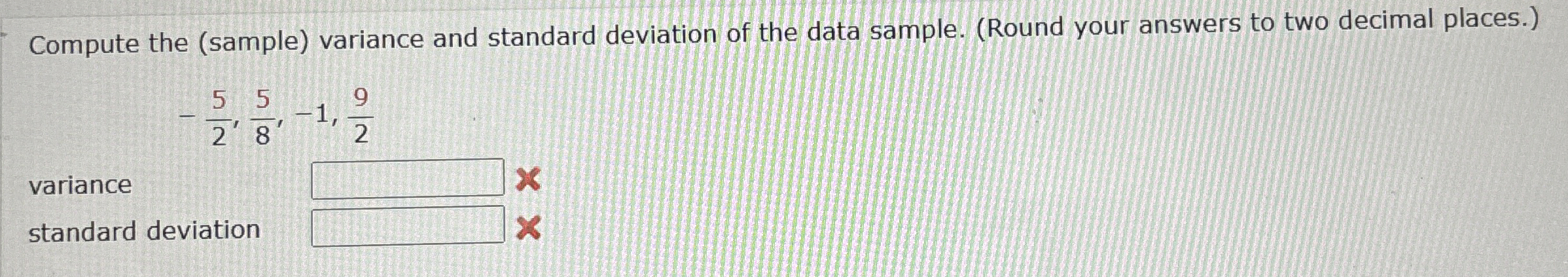 Solved Compute the (sample) ﻿variance and standard deviation | Chegg.com