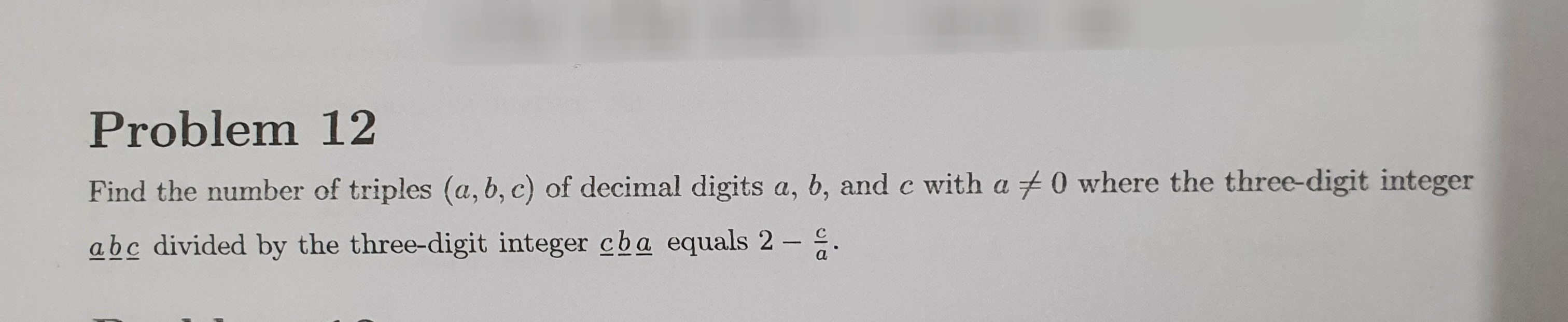 Solved Problem 12Find the number of triples (a,b,c) ﻿of | Chegg.com