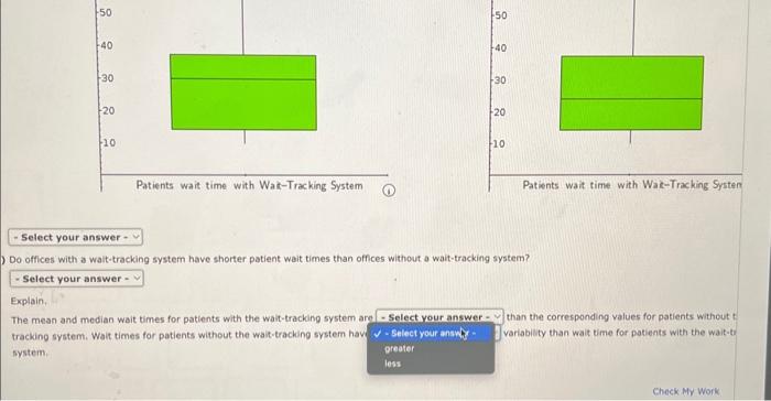Solved (iv)e) Do offices with a wait-tracking system have | Chegg.com