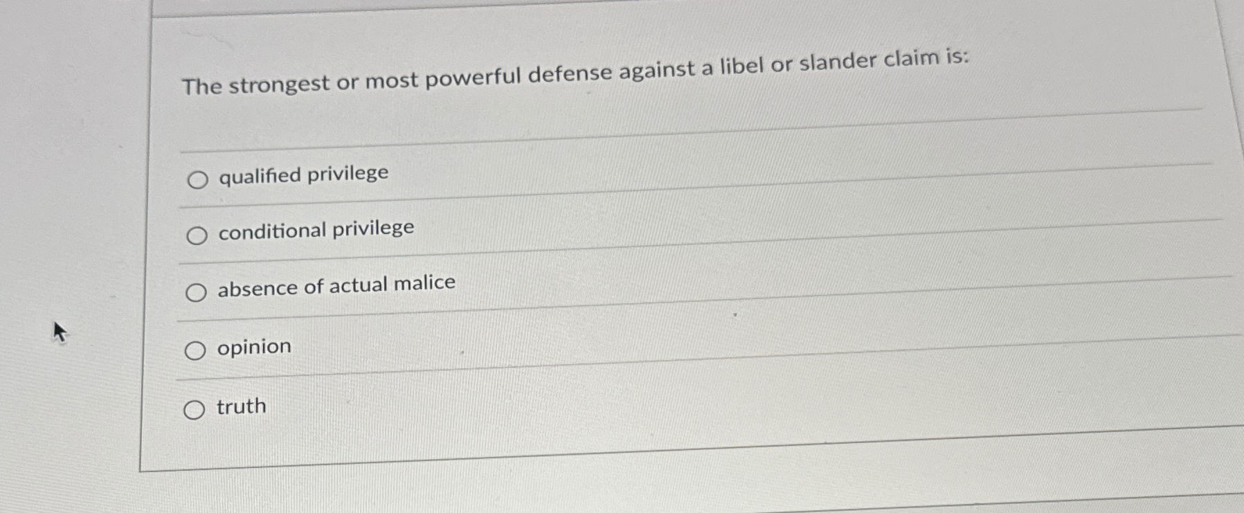 Solved The strongest or most powerful defense against a | Chegg.com