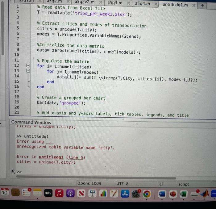 Solved Command Window cilies = uiliyue(1.L1(y); > untitledq | Chegg.com