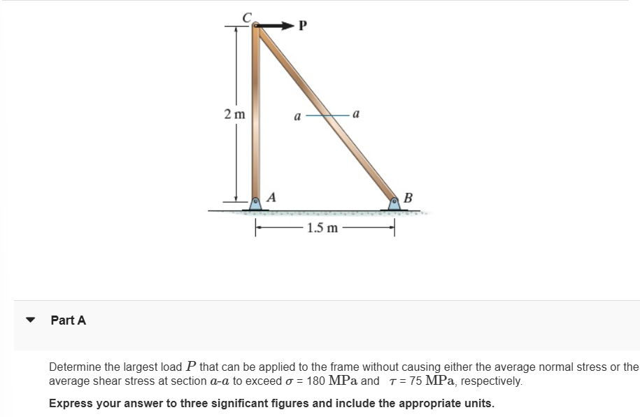 Solved Determine the largest load P ﻿that can be ﻿applied to | Chegg.com