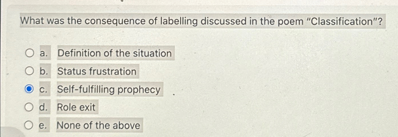 Solved What was the consequence of labelling discussed in | Chegg.com
