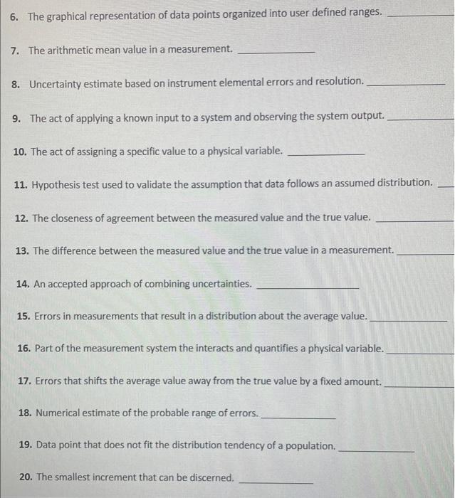 Solved 6. The graphical representation of data points | Chegg.com