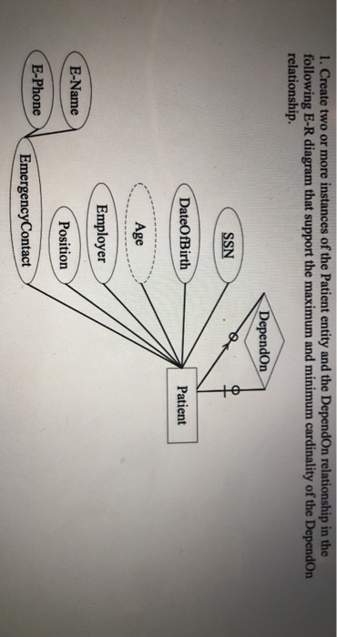 Solved 1. Create two or more instances of the Patient entity | Chegg.com