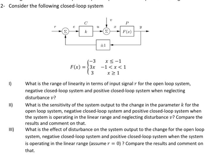 Solved 2- Consider the following closed-loop system | Chegg.com