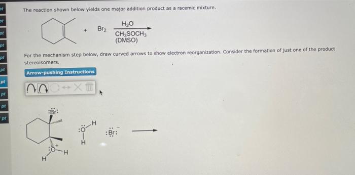 Solved The reaction shown below yields one major addition | Chegg.com