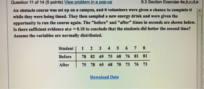 Solved Question 11 of 14 (5 points) View problem in a pop-up | Chegg.com