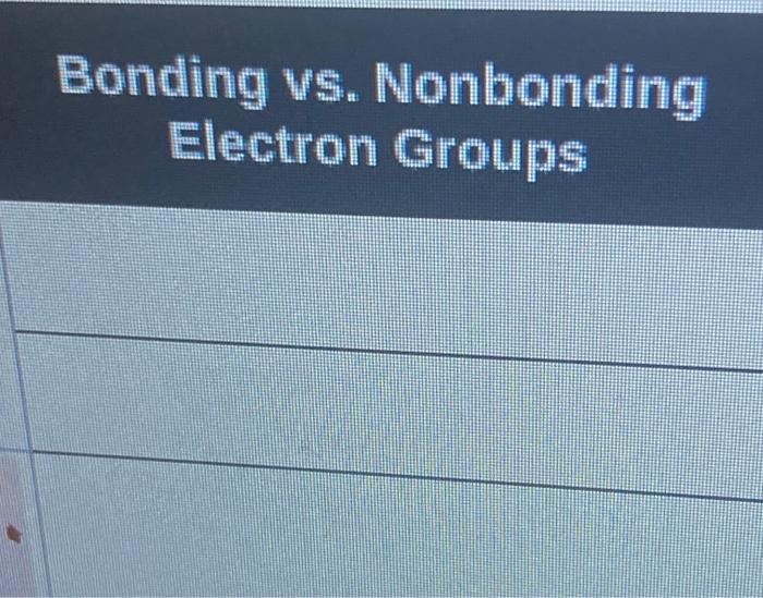 Solved What is H3O bonding vs nonbonding electron group | Chegg.com